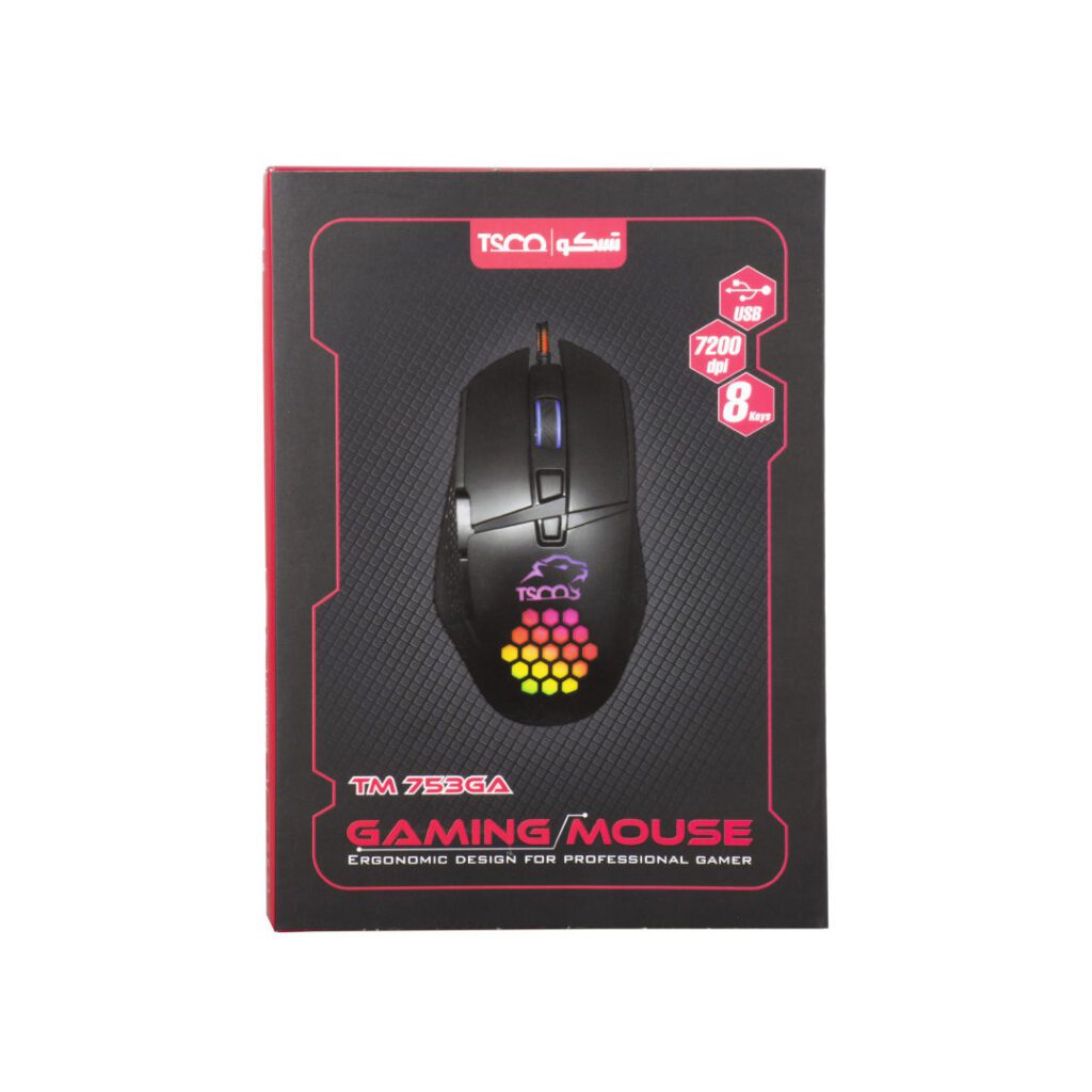 ماوس مخصوص بازی تسکو مدل TM 753 GA - سیستم سنتر